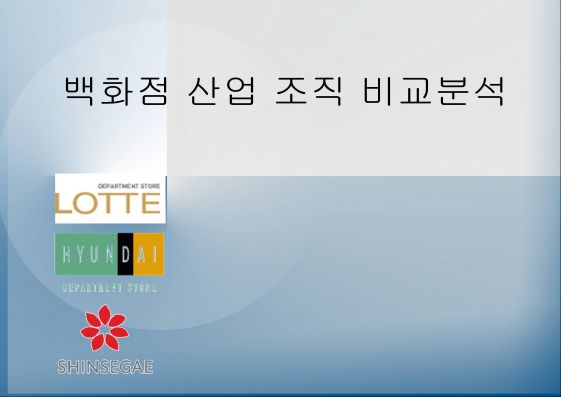 백화점 산업 조직 비교분석