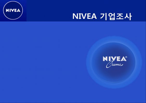 니베아 NIVEA 기업조사및 니베아 성공전략및 마케팅 STP,4P전략분석과 시사점 PPT레포트