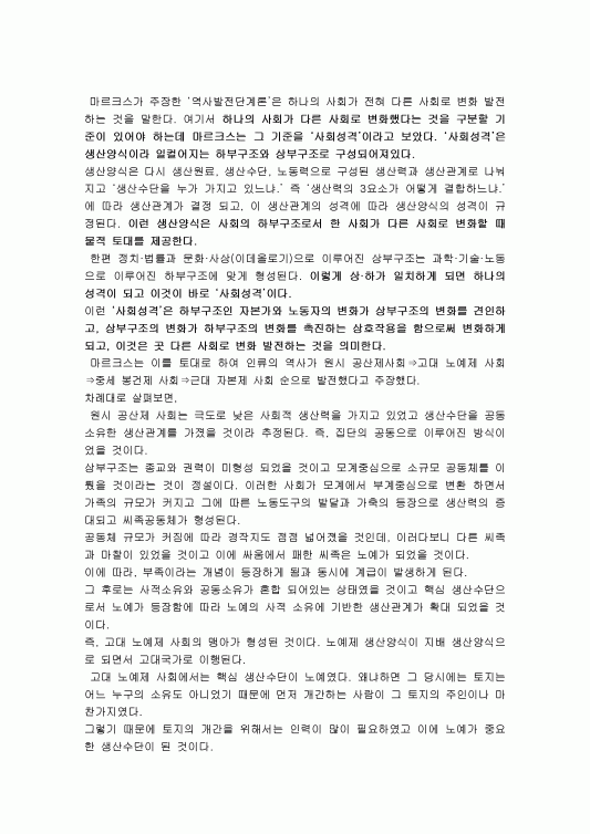 [정치학개론] 마르크스 자본론에 관해서
