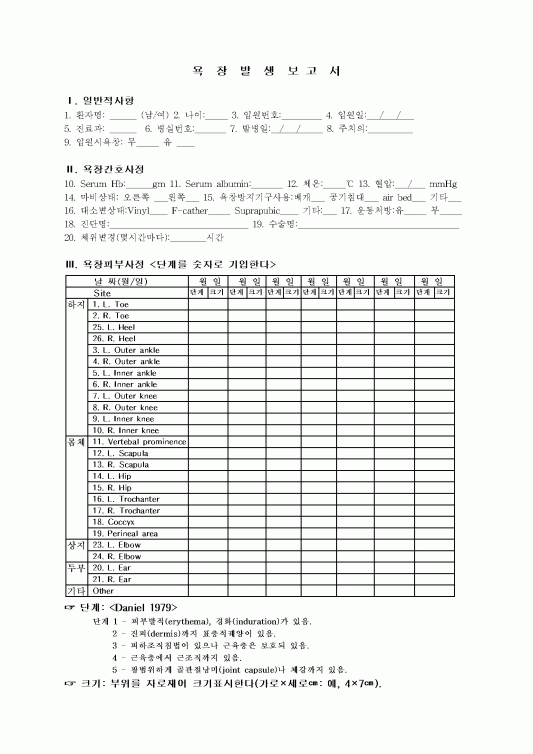 욕창 간호 레포트 자료