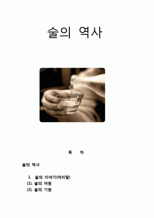 술의 역사와 기원