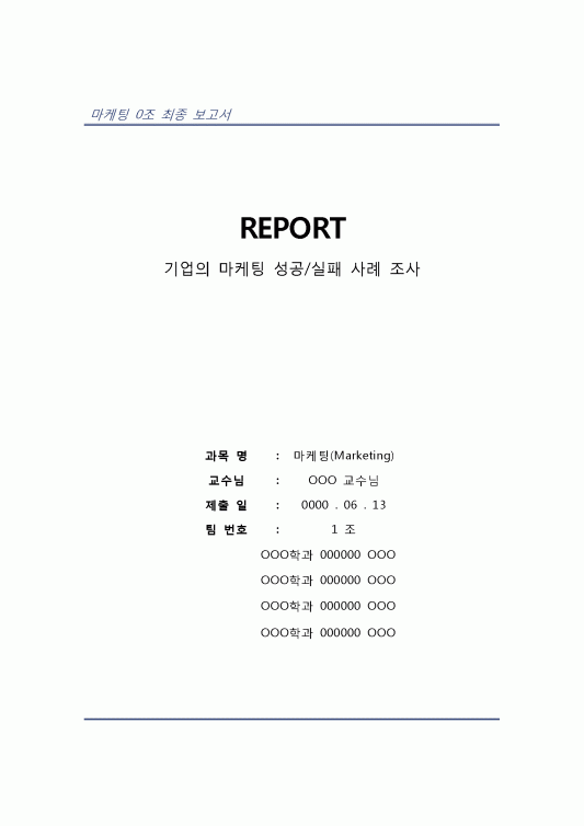 다이소(Daiso) 마케팅 성공 사례 보고서 <2014년 최신> (조사 목적, 기업 분석, 시장 분석, STP 전략, 5 Force Model, 4P 분석, 마케팅 전략, SWOT 분석)