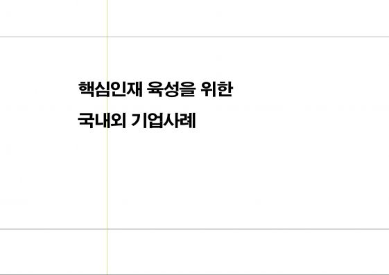 핵심인재 육성을 위한 국내외 기업사례