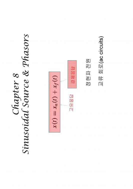 전기회로 9판-ch8-2013 Chapter 8. Sinusoidal Source & Phasors