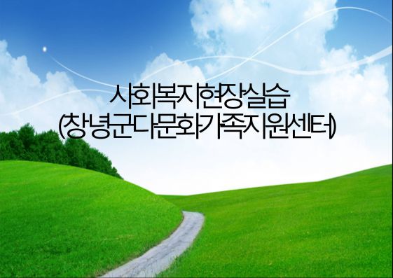 창녕군다문화가족지원센터 기관분석보고서(사회복지현장실습, 다문화가족지원센터) PPT, 파워포인트