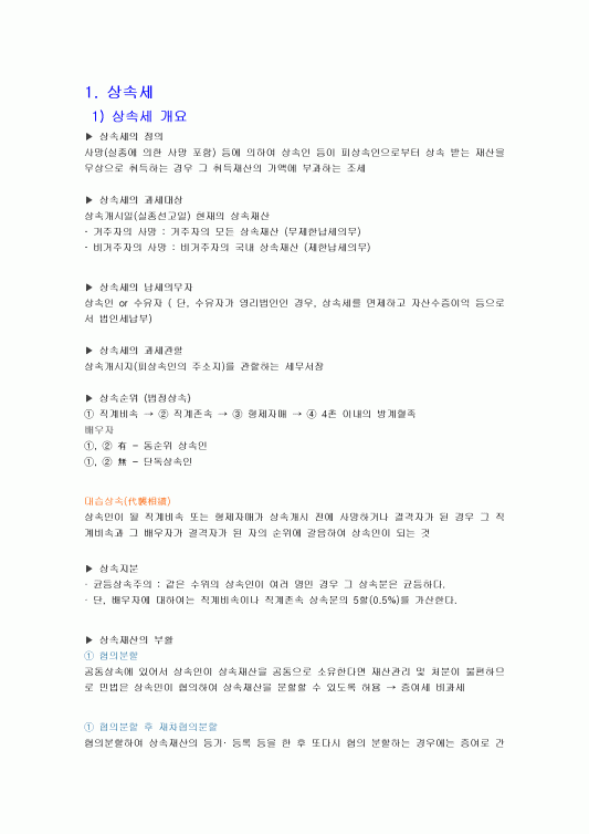 상속세와 증여세 [비즈니스/경제]