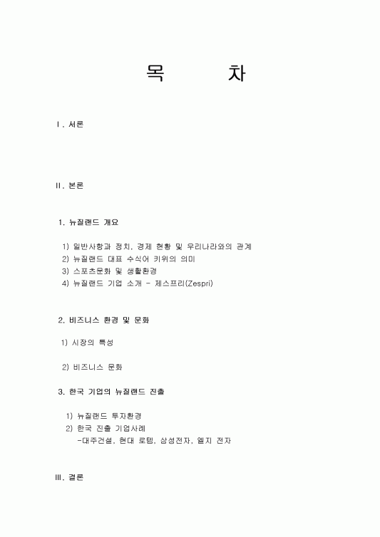 [국제 기업 환경론] 뉴질랜드에 대하여