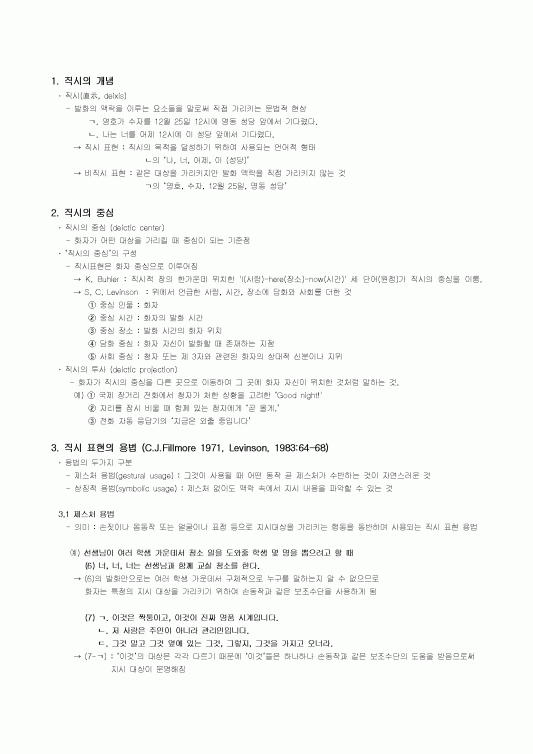 [국어 의미론] 직시
