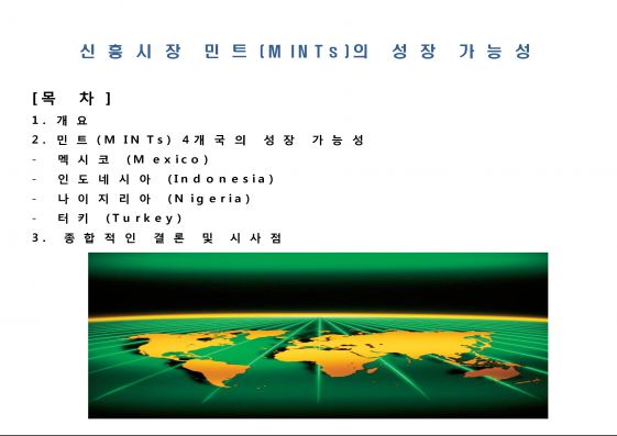 [민트 4개국의 성장 가능성] 신흥시장 민트(MINTs)의 성장 가능성  [민트 소속국가].ppt