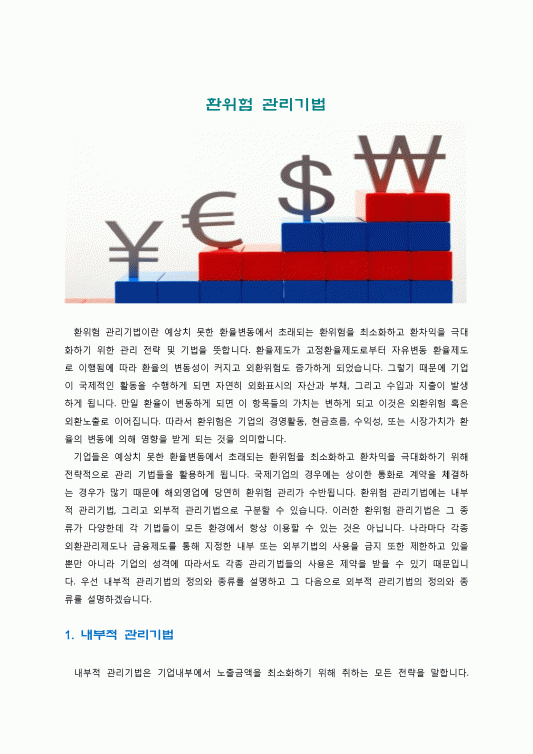 환위험 관리기법