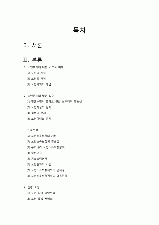 노인복지(노인문제, 노인소득보장, 노인건강, 노인장기요양보험, 노인여가, 노인학대, 노인복지문제점, 발전방향)