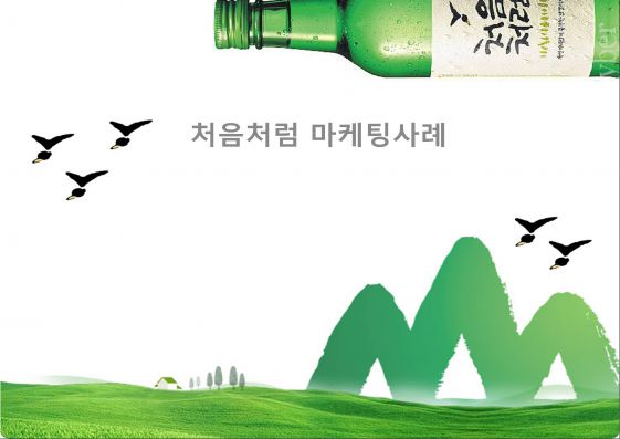 처음처럼 기업분석과 경쟁사(참이슬)분석및 처음처럼 마케팅 SWOT,STP,4P전략 분석 PPT