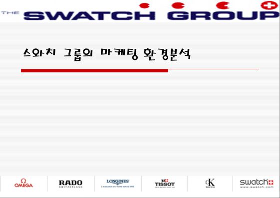 스와치 그룹의 마케팅 환경분석
