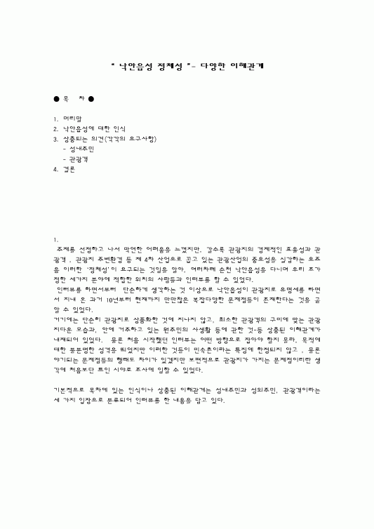 “ 낙안읍성 정체성 ”- 다양한 이해관계