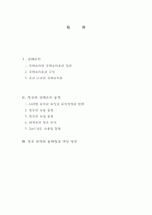 한국 국제수지의 정의와 변화