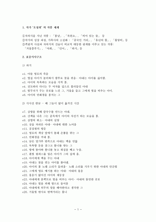 오정희의 동경