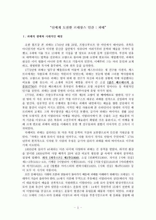 독일 문학의 이해 - 괴테(괴테의 사상과 시대 배경, 괴테의 주요 문학 작품, 괴테 작품 분석을 통한 선전 사례)