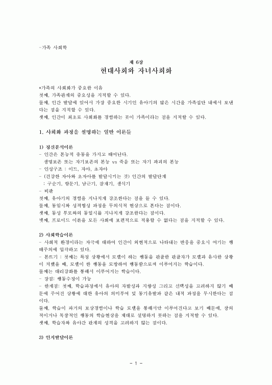 가족사회학 6장