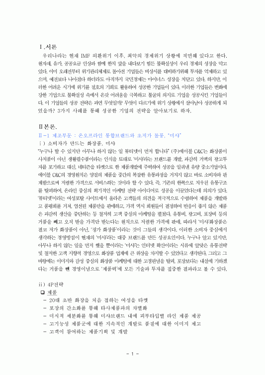 성공기업의 마케팅 전략-제조부문 : 온오프라인 통합브랜드와 초저가 돌풍, “미샤”, 철저한 마케팅조사와 표적시장 전략으로 탄생한 “블루클럽”,  조화로운 성장위해 사회봉사활동 적극 지원하는 도요타(토요타)