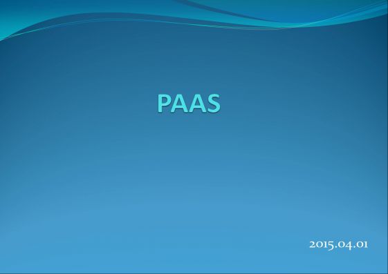 PAAS 서비스 분석