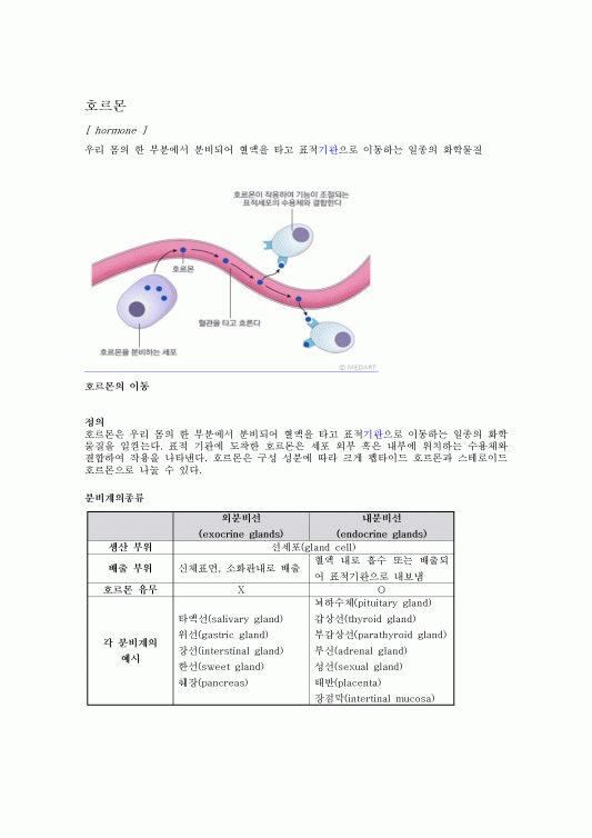 [동물영양학] 호르몬(hormone)에 관해서