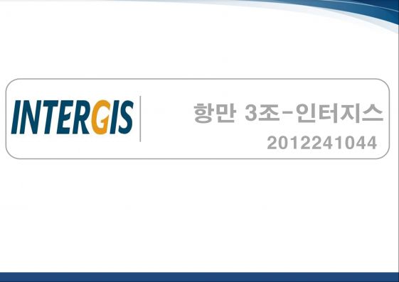 인터지스 회사소개