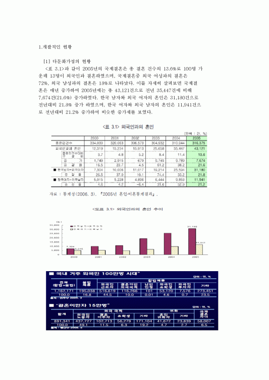 [다문화가정] 다문화가정의 현황, 사회복지 대응 방식, 정부의 다문화가정 지원사업 및 프로그램 현황, 지방자치단체의, 다문화가정 청소년의 문제점