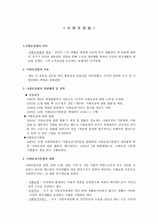 사회社會보장법