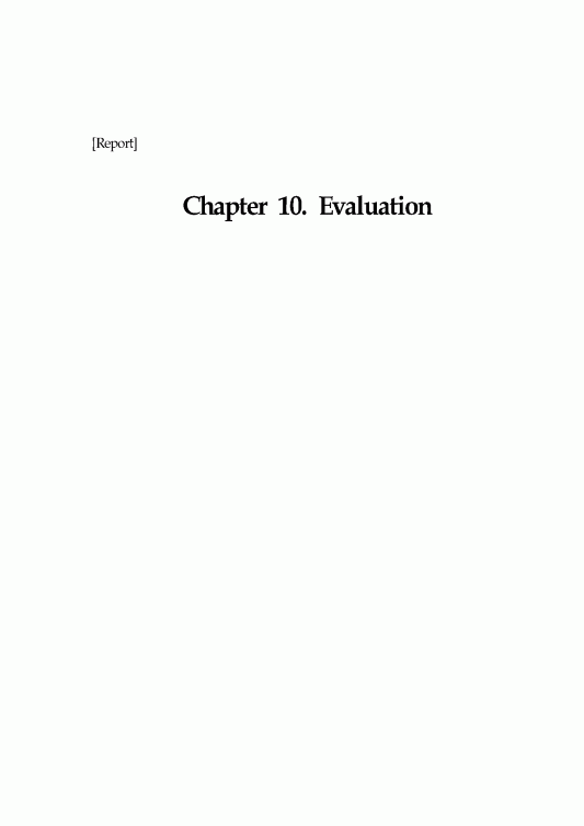 [원서번역] Generalist Social Work Practice (저자 - Elizabeth M. Timberlake...) 10장 Evaluation