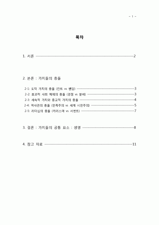 가치의 충돌 <생명에의 길>