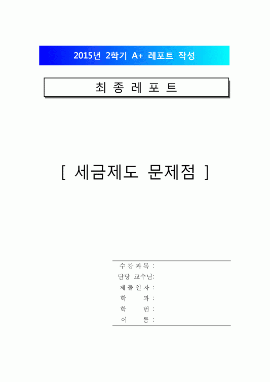 [세금제도 문제점과 해결방안] 세금제도(稅金制度)의 문제점, 세금제도 현황, 세금제도 문제점 해결방안