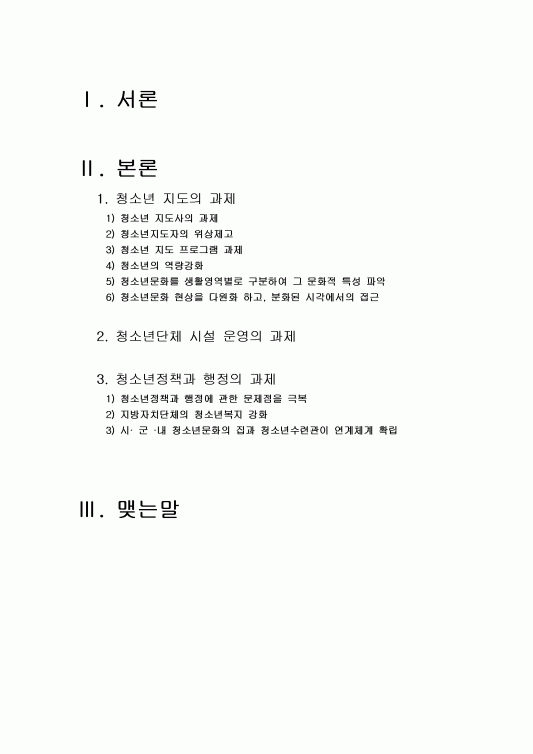 청소년지도의 의미와 원리 {청소년 지도의 과제, 청소년단체 시설 운영의 과제, 청소년정책과 행정의 과제}