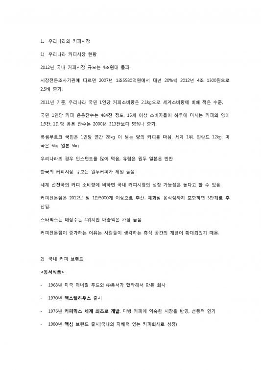 KCU 커피와 바리스타 족보<2015년>