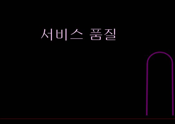 서비스 품질 레포트 자료