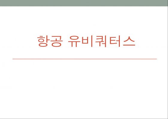 유비쿼터스 환경 (항공)