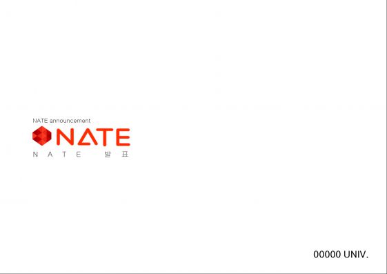 네이트 NATE 포털사이트 기업 분석 PPT
