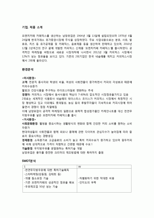 프렌치카페 관련기업 직접 마케팅marketing조사-프렌치카페