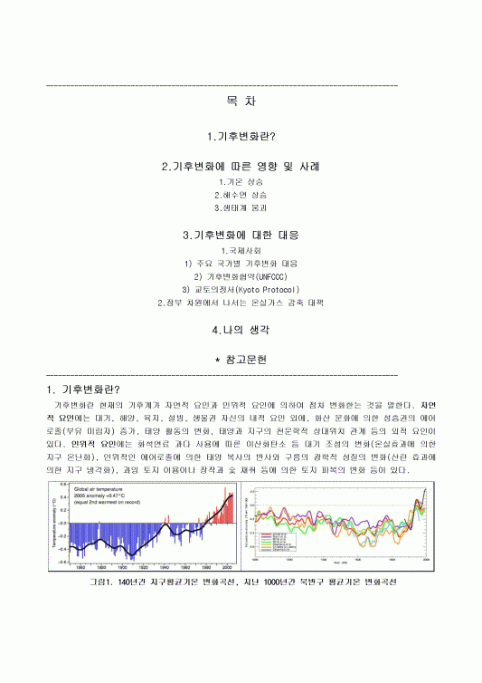 기후변화 사례 및 영향