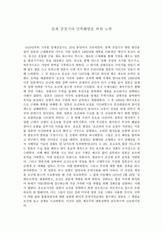 한국근대의 민족운동 과제