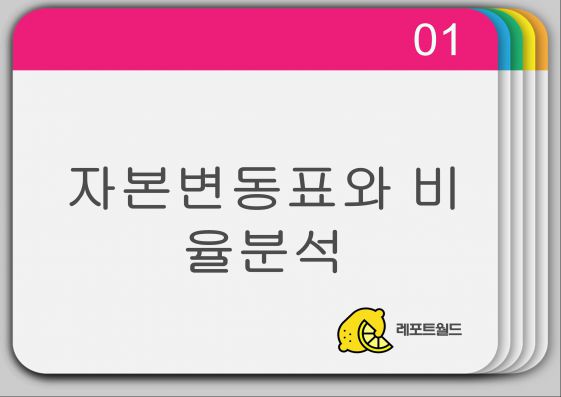 자본변동과 비율분석 - 자본변동, 비율분석
