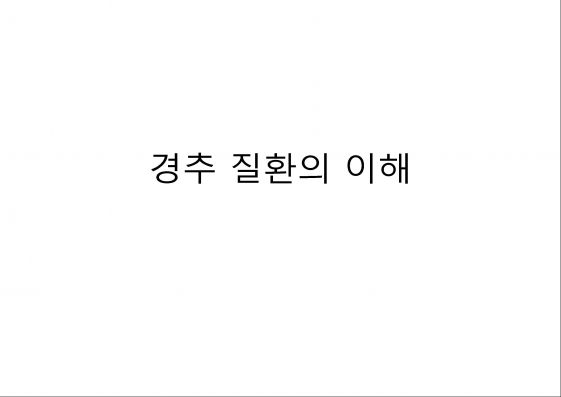 경추頸椎 질환의 이해
