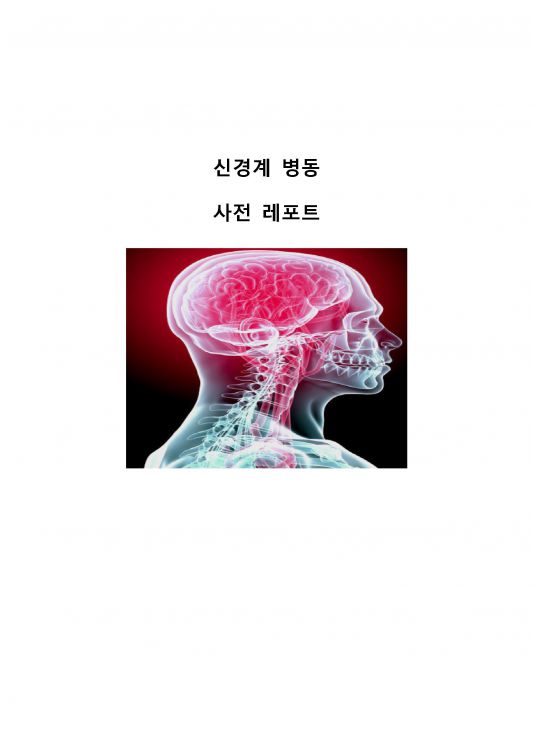 신경계 병동 사전 레포트