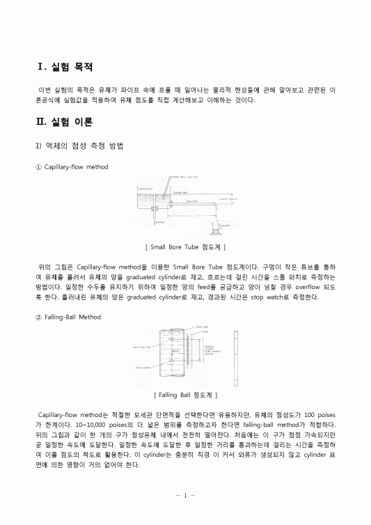 점성측정 실험 결과리포트