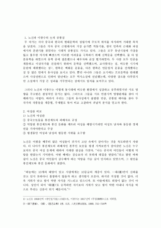 노신과 한국의 관계
