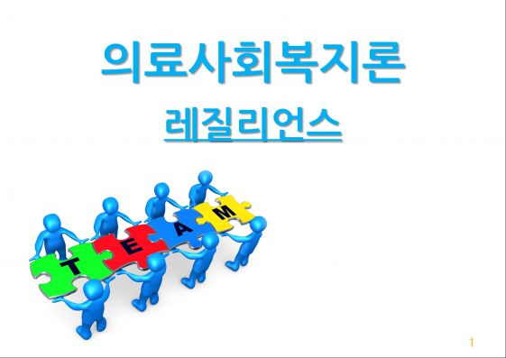 레질리언스 레포트 자료