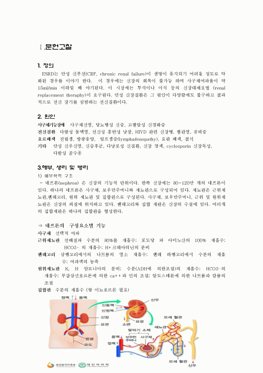 ESRD case 레포트 자료