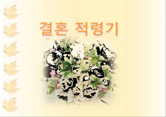 결혼적령기란,변화하는 결혼적령기