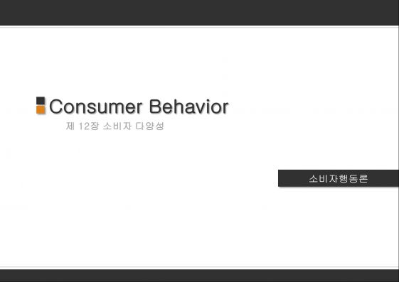 [소비자행동론] 소비자다양성