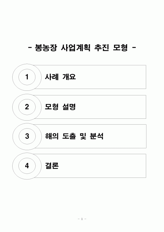 경영과학 사례개발 모형 및 선형계획 모형 설계(농장을 기반으로)