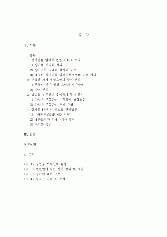 상가임대사업에 의한 수익창출과 리스크 관리방안